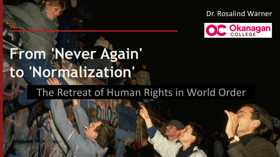 From ‘Never Again’ to ‘Normalization’The Retreat of Human Rights in ...